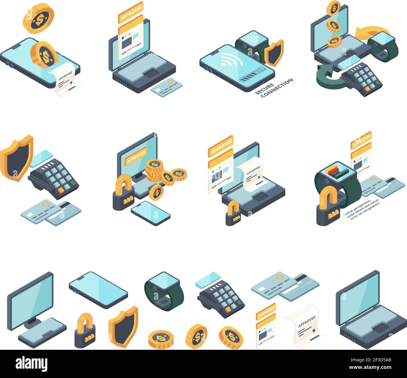 Mobile payment icon collection Stock Vector Images - Alamy