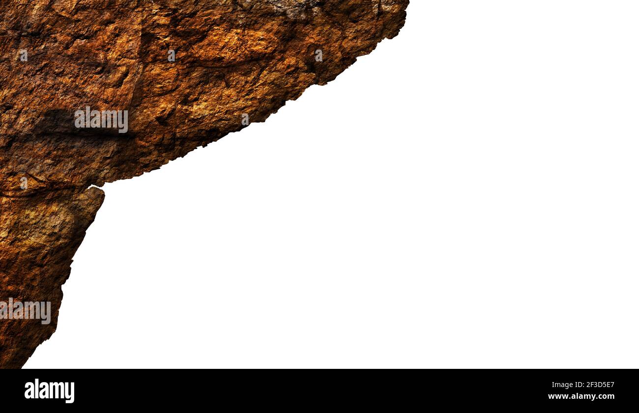 rock isolated on white background.3d rendering illustration Stock Photo ...