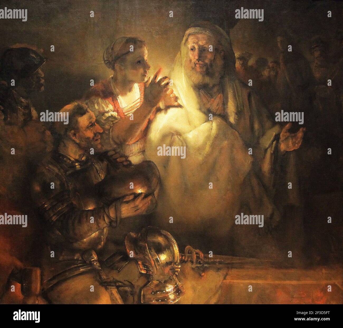 The denial of St Peter by Rembrandt van Rijn (1660 Stock Photo - Alamy