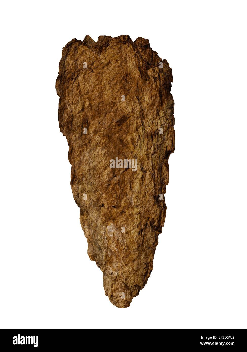 rock isolated on white background.3d rendering illustration Stock Photo ...
