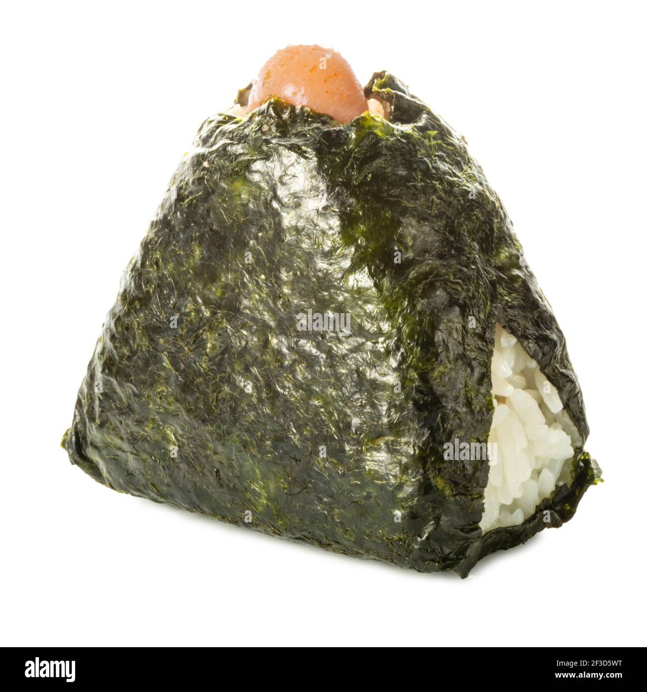 onigiri triangle sushi ball with rice wrapped nori seaweed and caviar ...