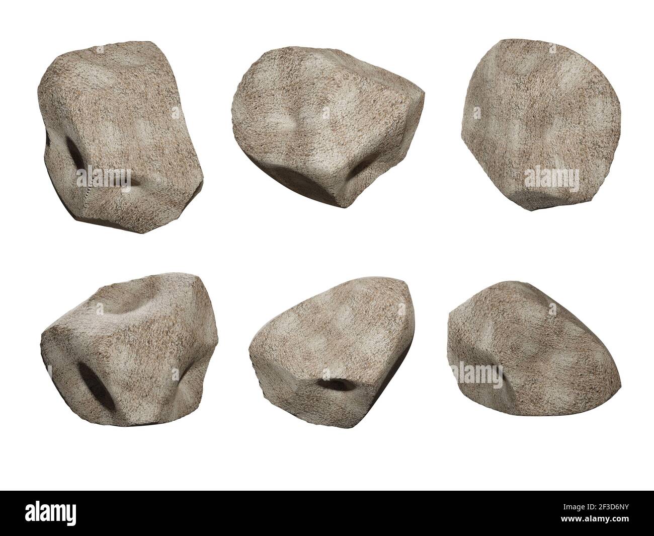 rock isolated on white background.3d rendering illustration Stock Photo ...