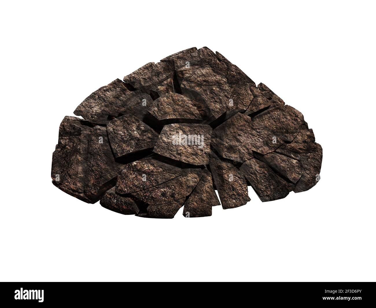 rock isolated on white background.3d rendering illustration Stock Photo ...