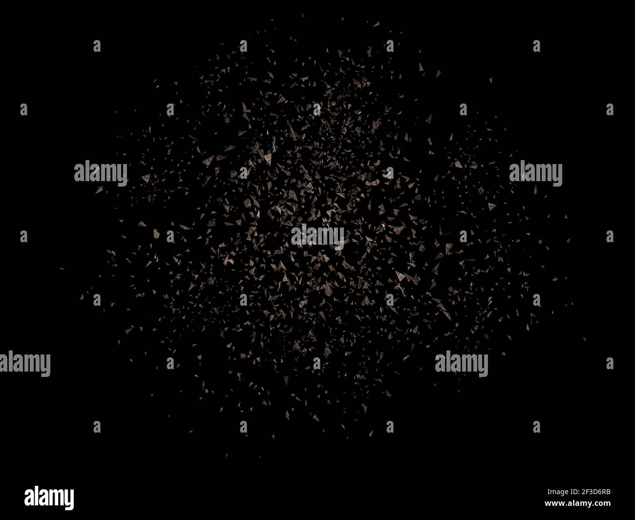 Falling rocks isolated on white background.3d rendering illustration ...