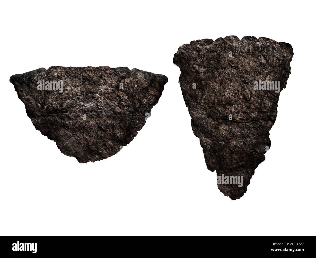 rock isolated on white background.3d rendering illustration Stock Photo ...