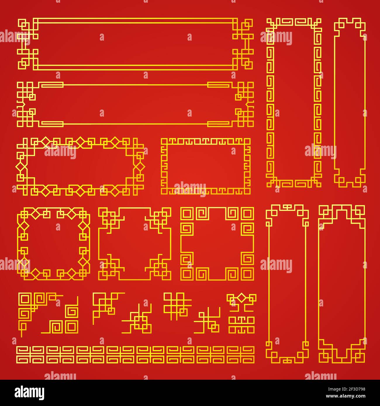 Asian decorative borders Stock Vector Images - Alamy