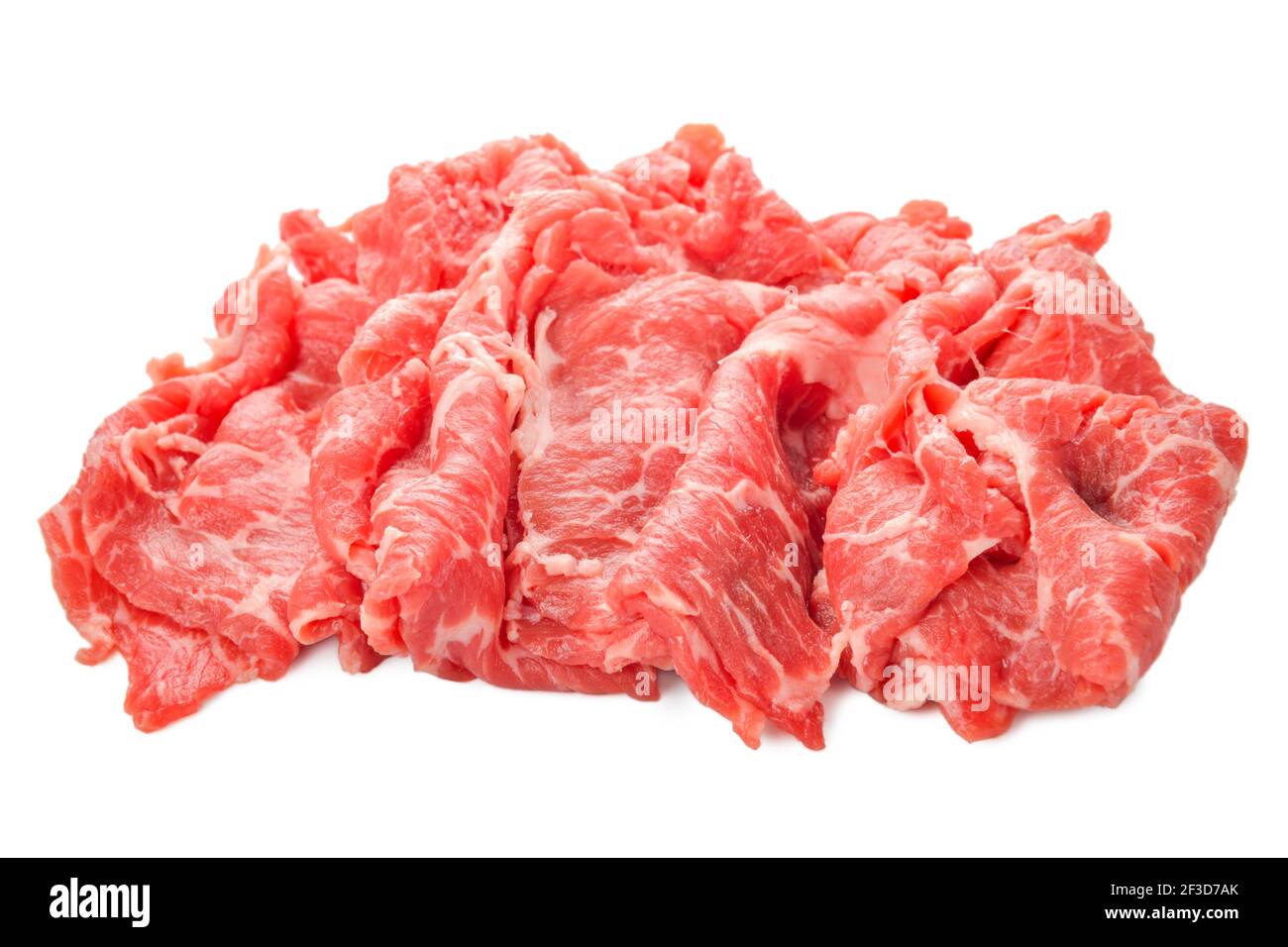 premium Japanese meat sliced wagyu marbled beef isolated on white ...