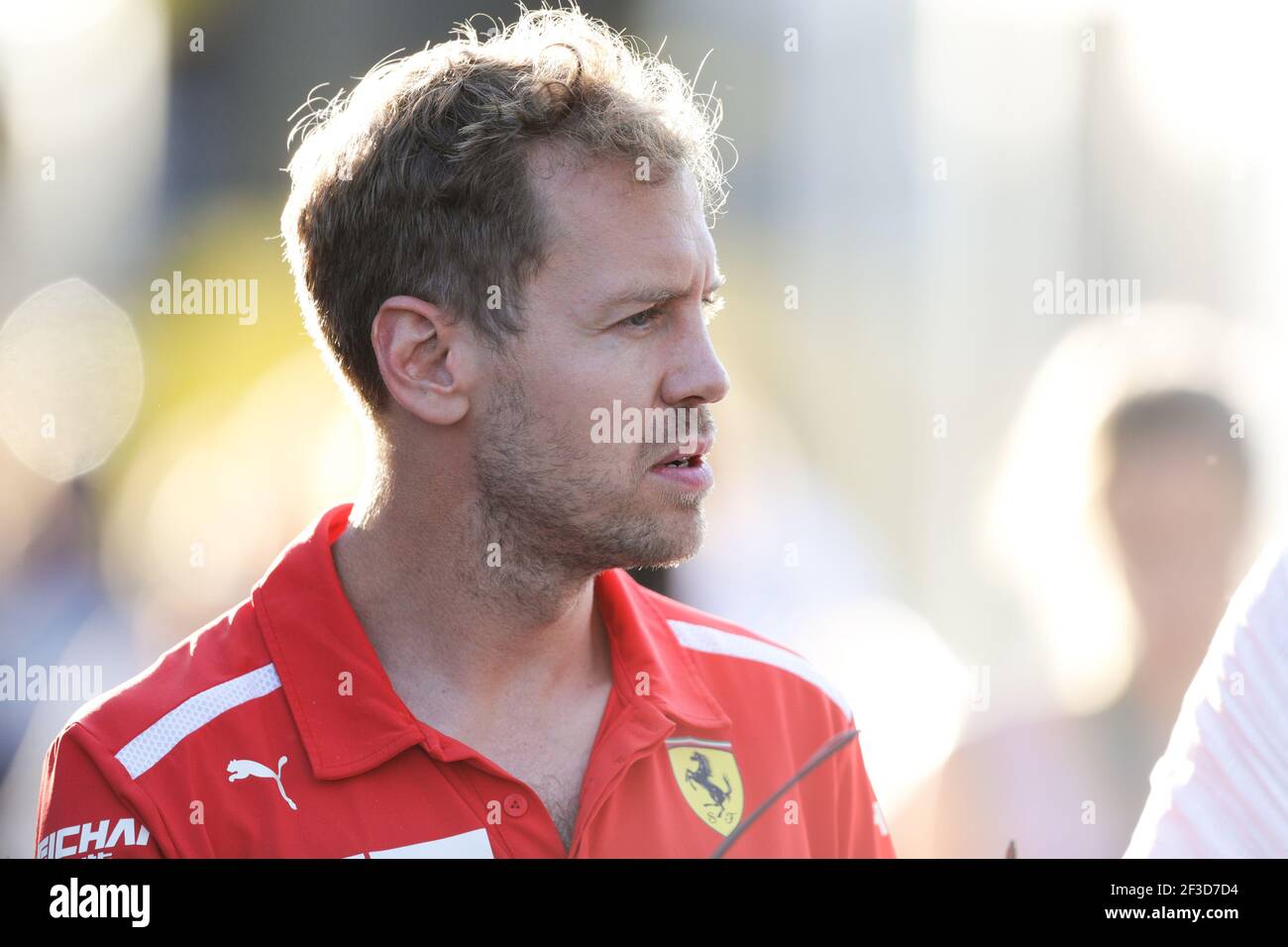 VETTEL Sebastian (ger), Scuderia Ferrari SF71H, portrait pitlane ...