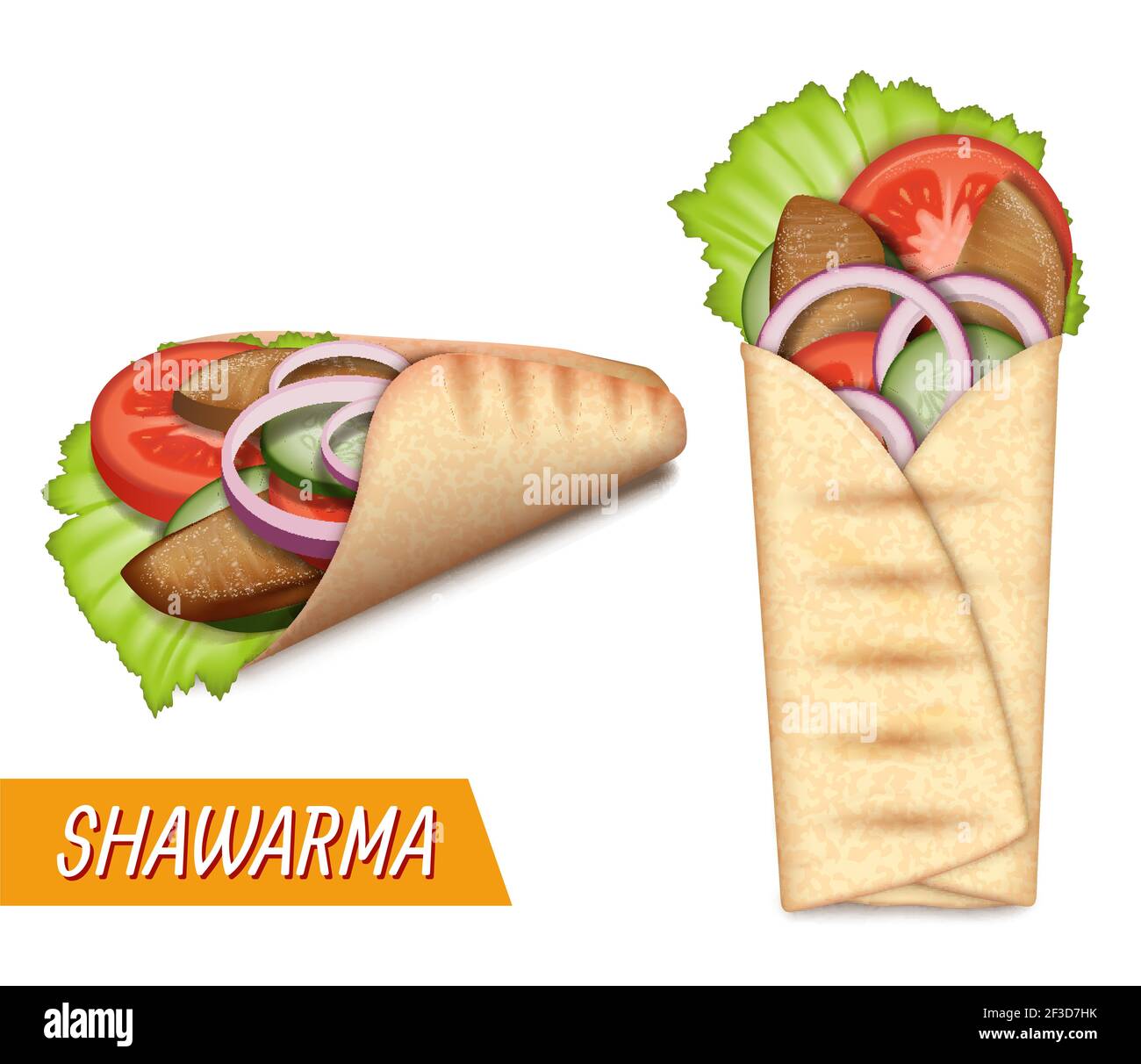 Shawarma wrap icon hi-res stock photography and images - Alamy