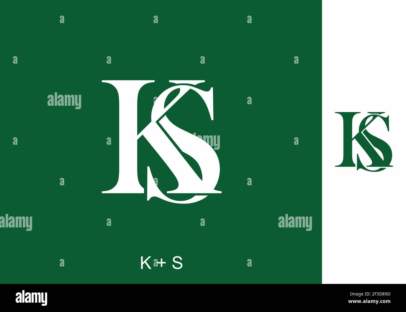 Ks minimalist logo Stock Vector Images - Alamy