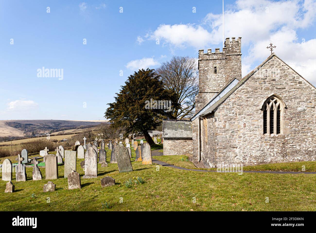 St Giles church in the Exmoor village of Hawkridge, Somerset UK Stock ...