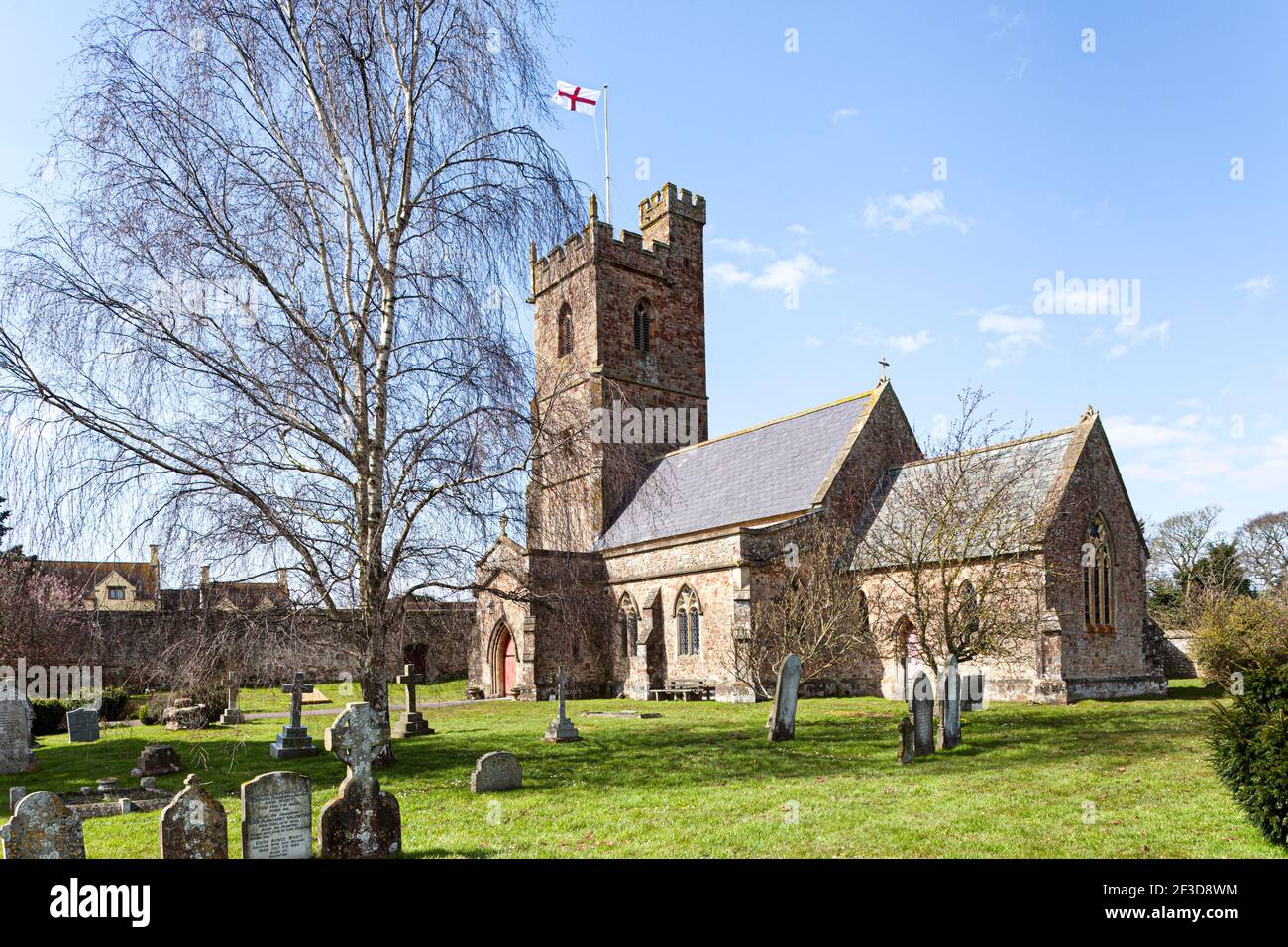 The church of St Mary the Virgin at Nether Stowey, Somerset UK Stock ...