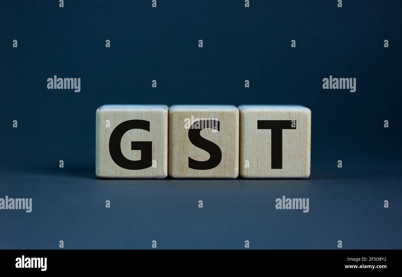 GST, goods and services tax symbol. Concept words GST, goods and ...