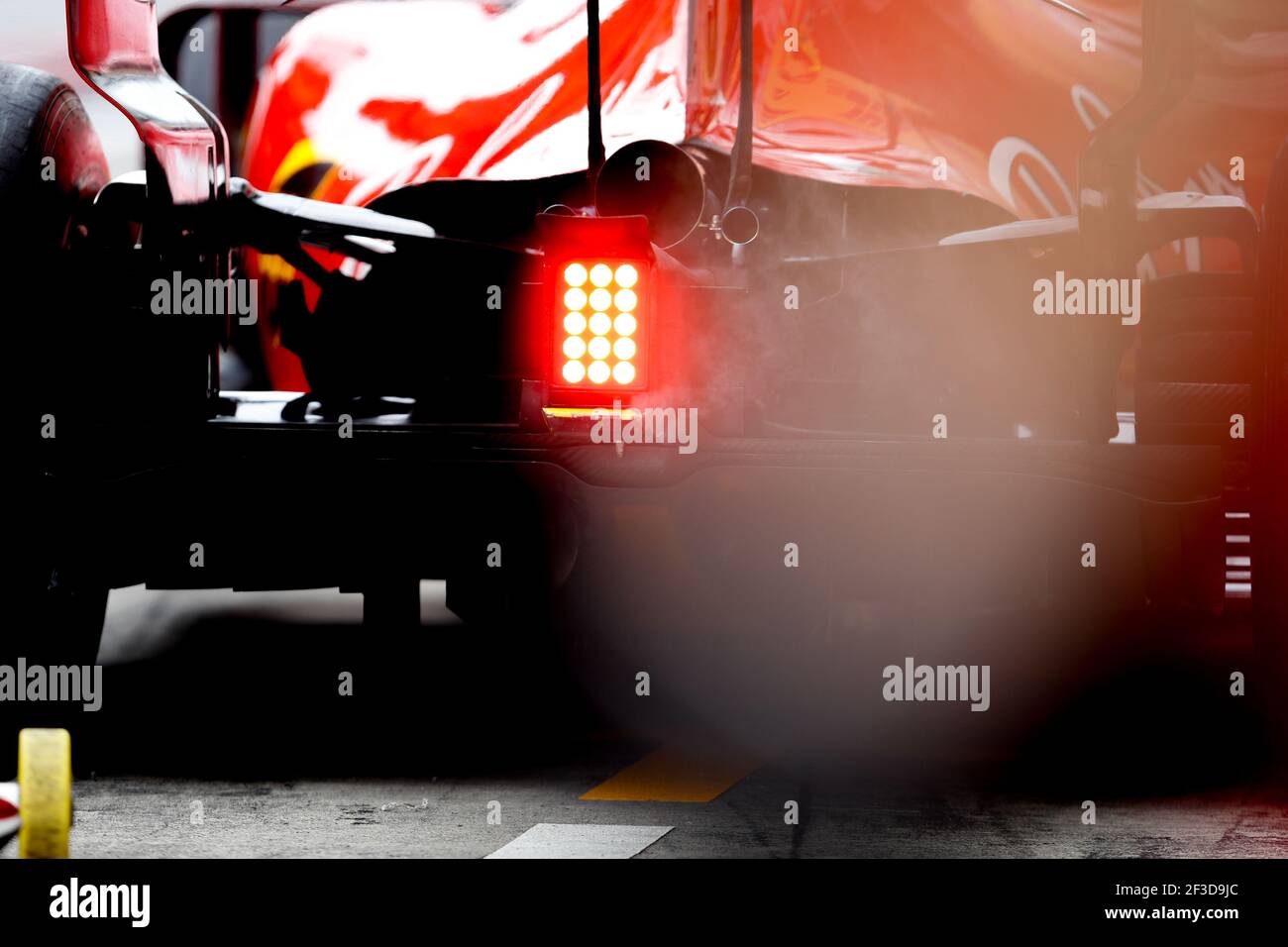 rear light Scuderia Ferrari SF71H, Mechanical detail during the 2018 ...