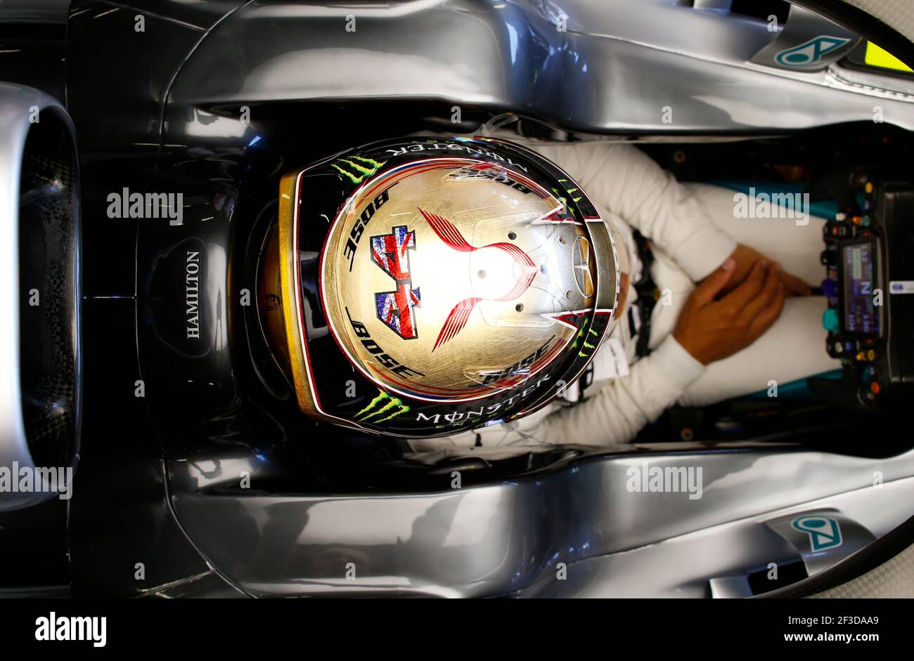 Lewis hamilton car cockpit hi-res stock photography and images - Alamy