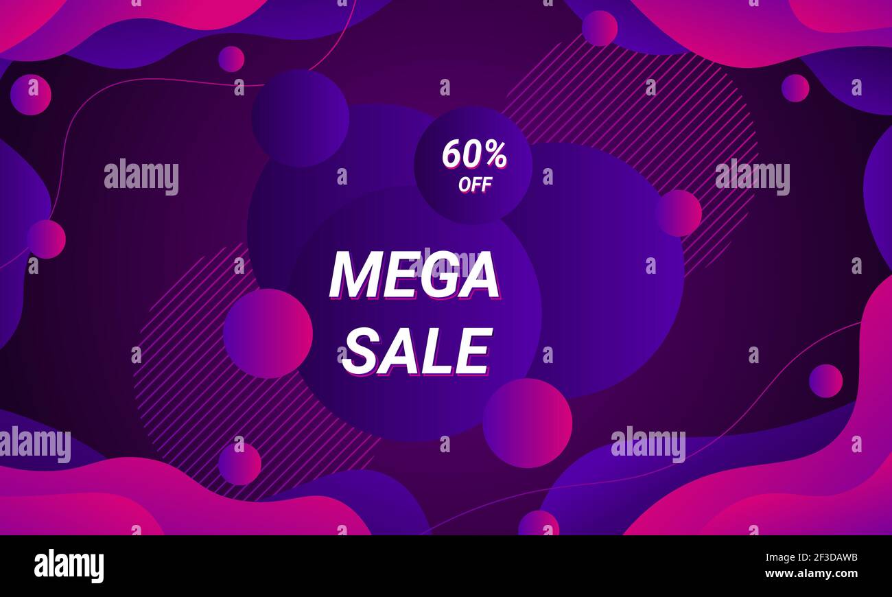 Abstract gradient sale background with fluid. Vector illustration Stock ...