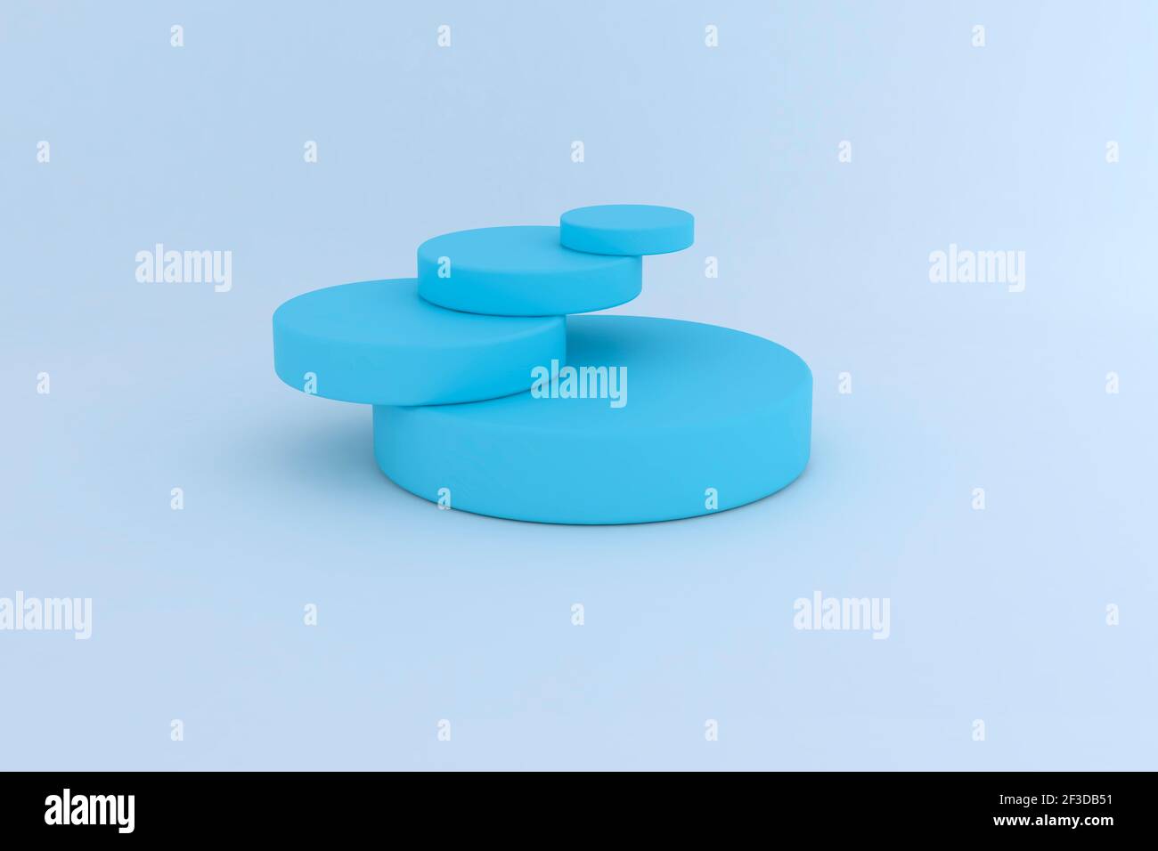 Blue disc stacked in balance Stock Photo - Alamy