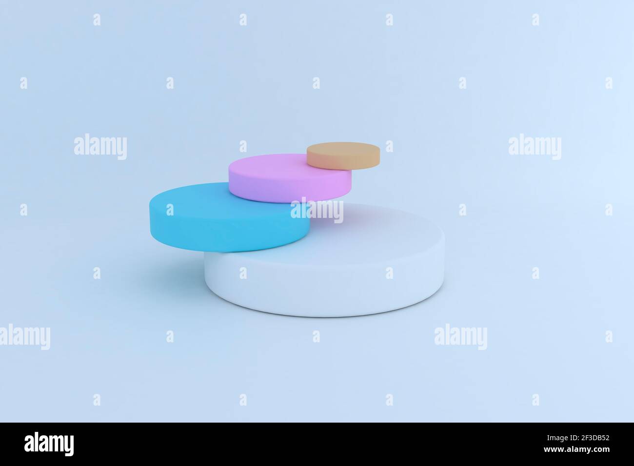 3d rendering plates stacked balance multi color. 3d illustration Stock ...