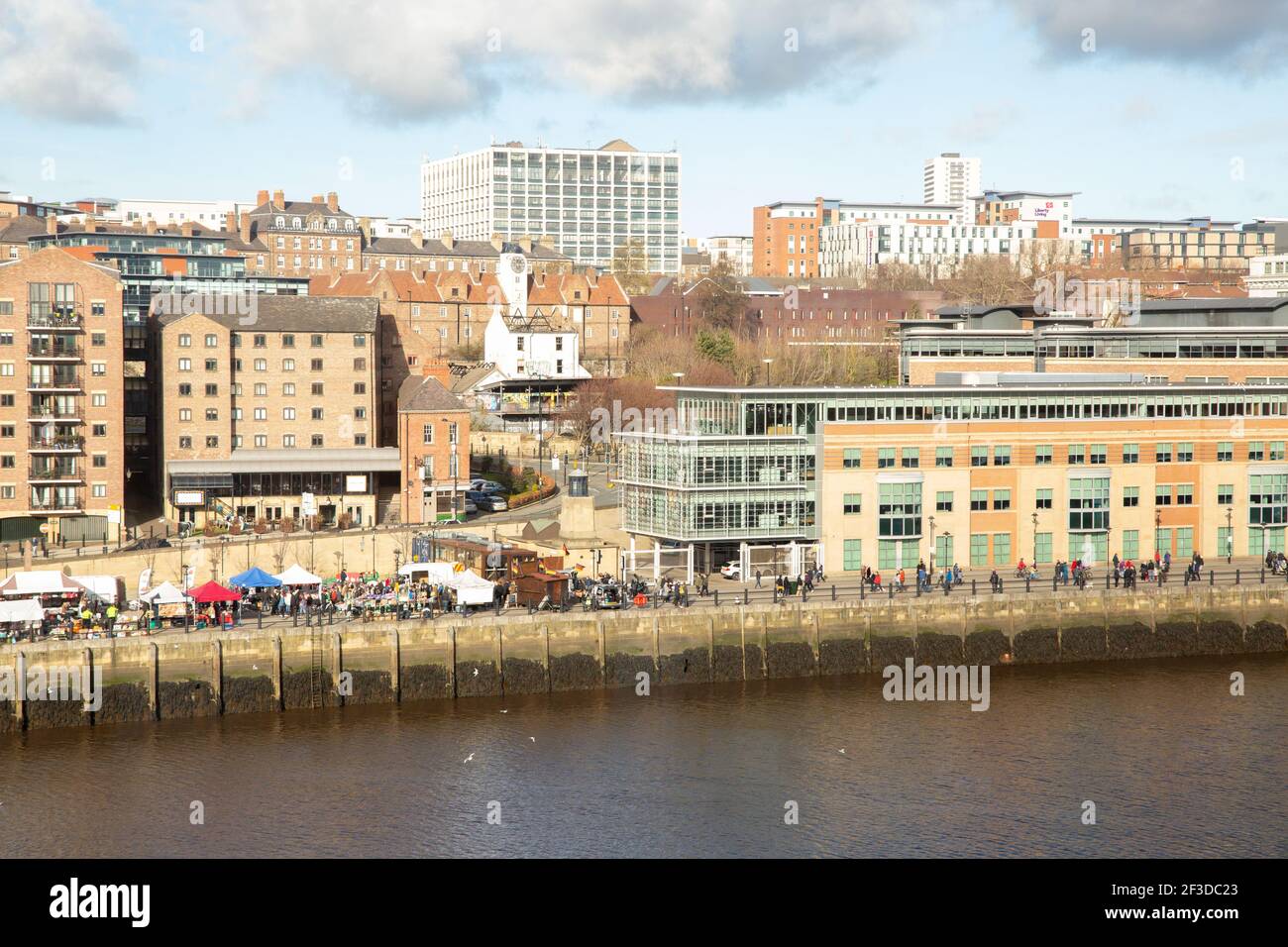 Quayside market from from gateshead hi-res stock photography and images ...