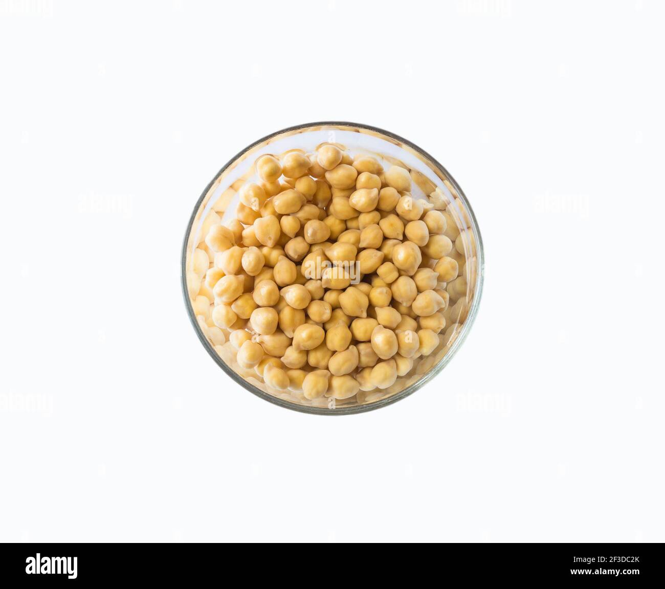 Chickpea soaked in water in a bowl on a white background. Chickpea ...