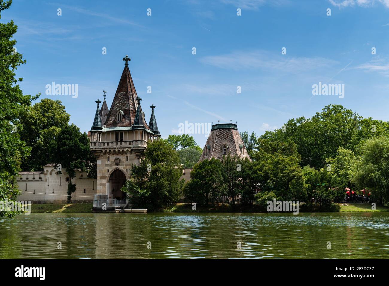 Castle By The Lake Stock Photo - Alamy
