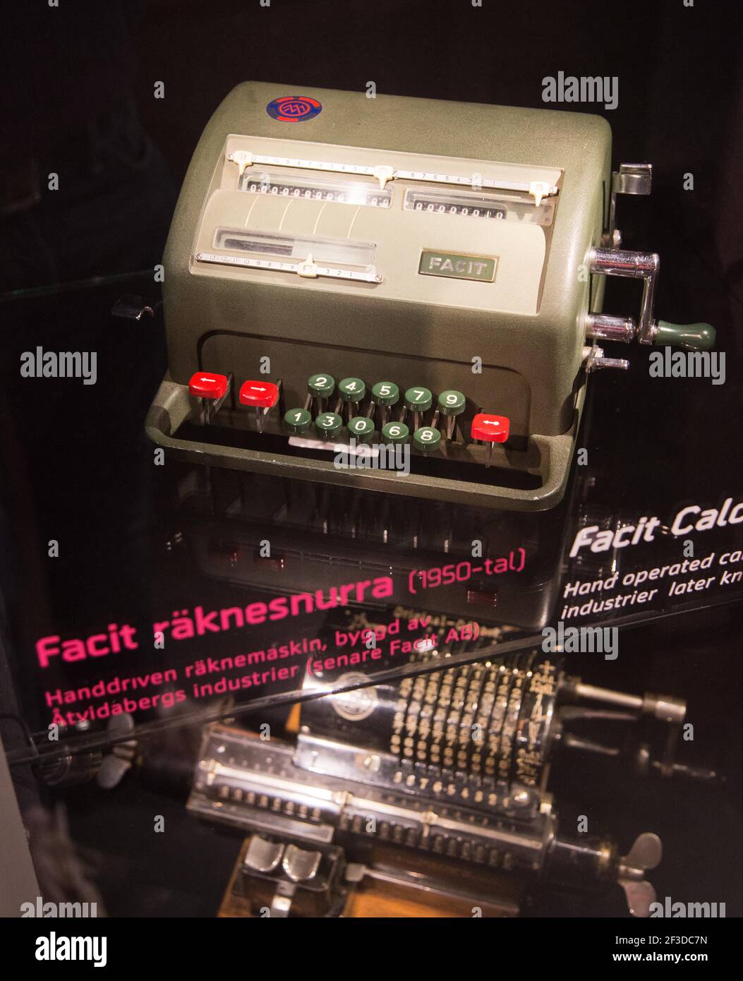 Facit calculating machine (1950s) is shown at the Computer Museum IT ...