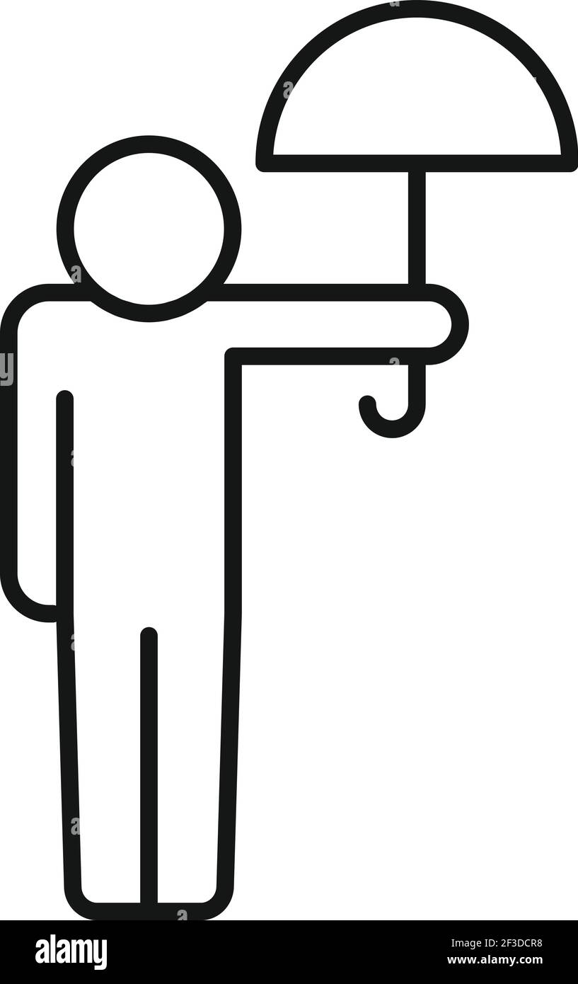 Crisis protection icon outline Stock Vector Images - Alamy