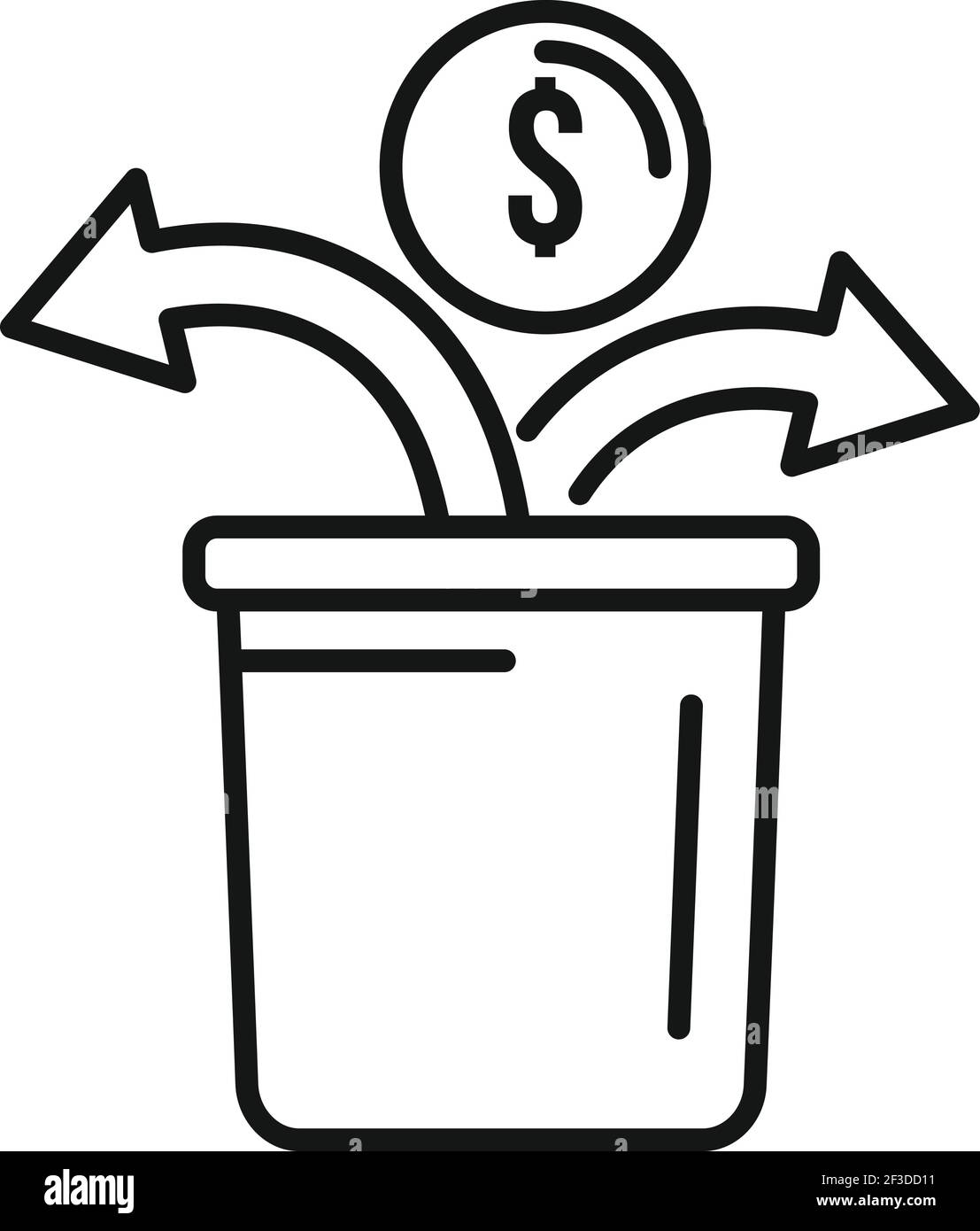 Money crisis icon, outline style Stock Vector Image & Art - Alamy