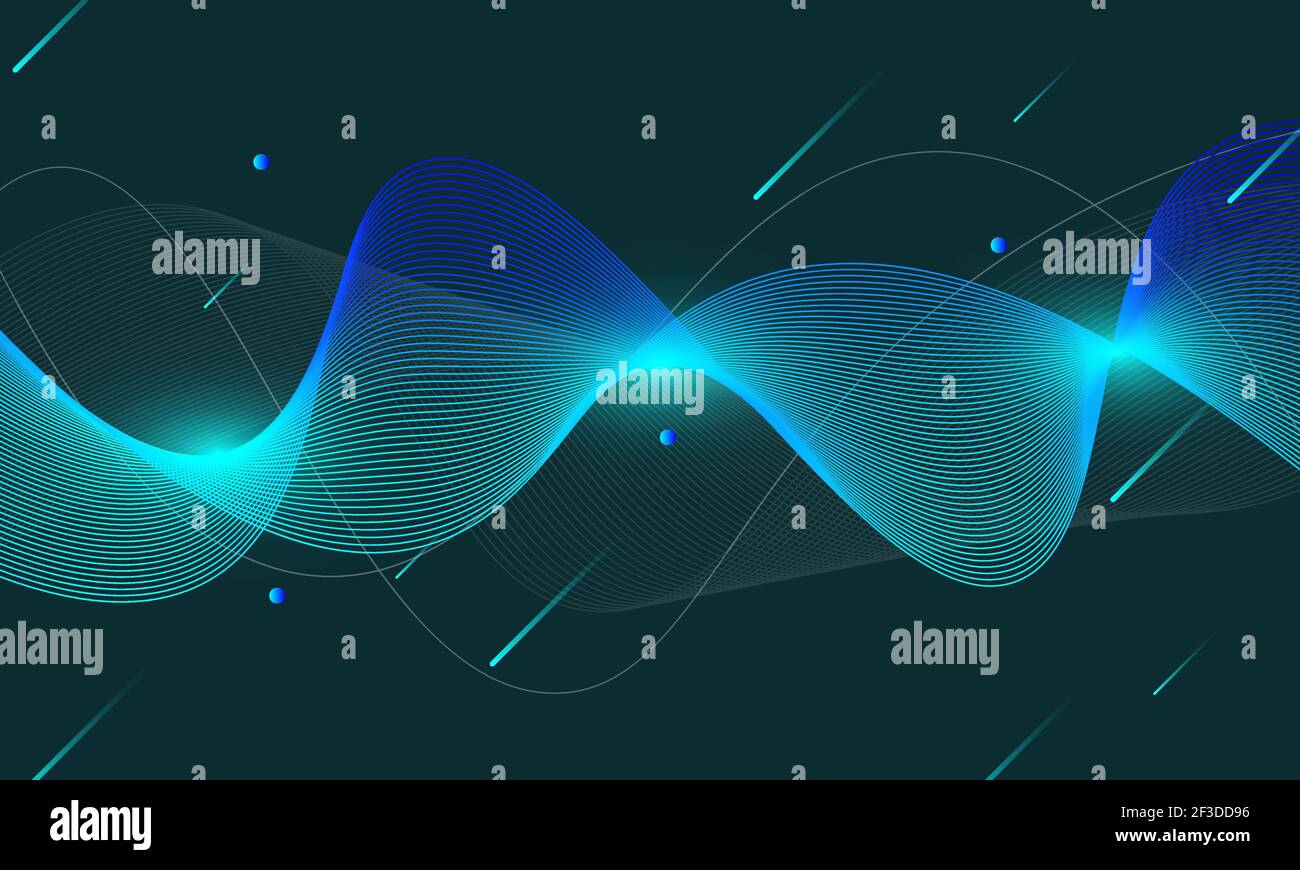 Abstract gradient wave lines background. Vector illustration. Smart ...
