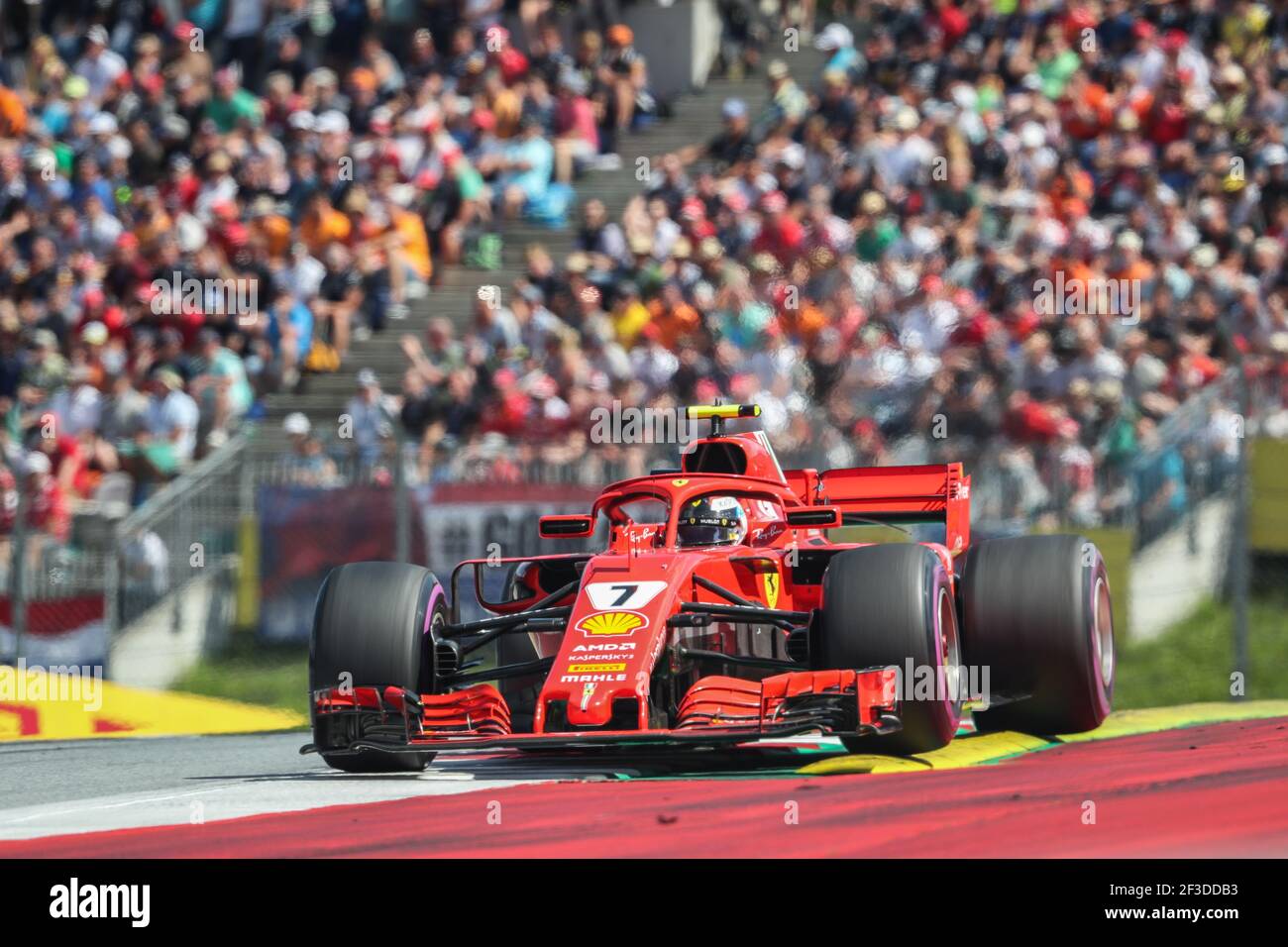 07 RAIKKONEN Kimi (fin), Scuderia Ferrari SF71H, action during the 2018 ...
