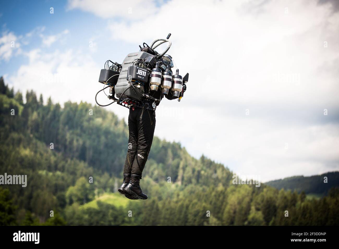 rocket man, flying with a jet pack during the 2018 Formula One World ...