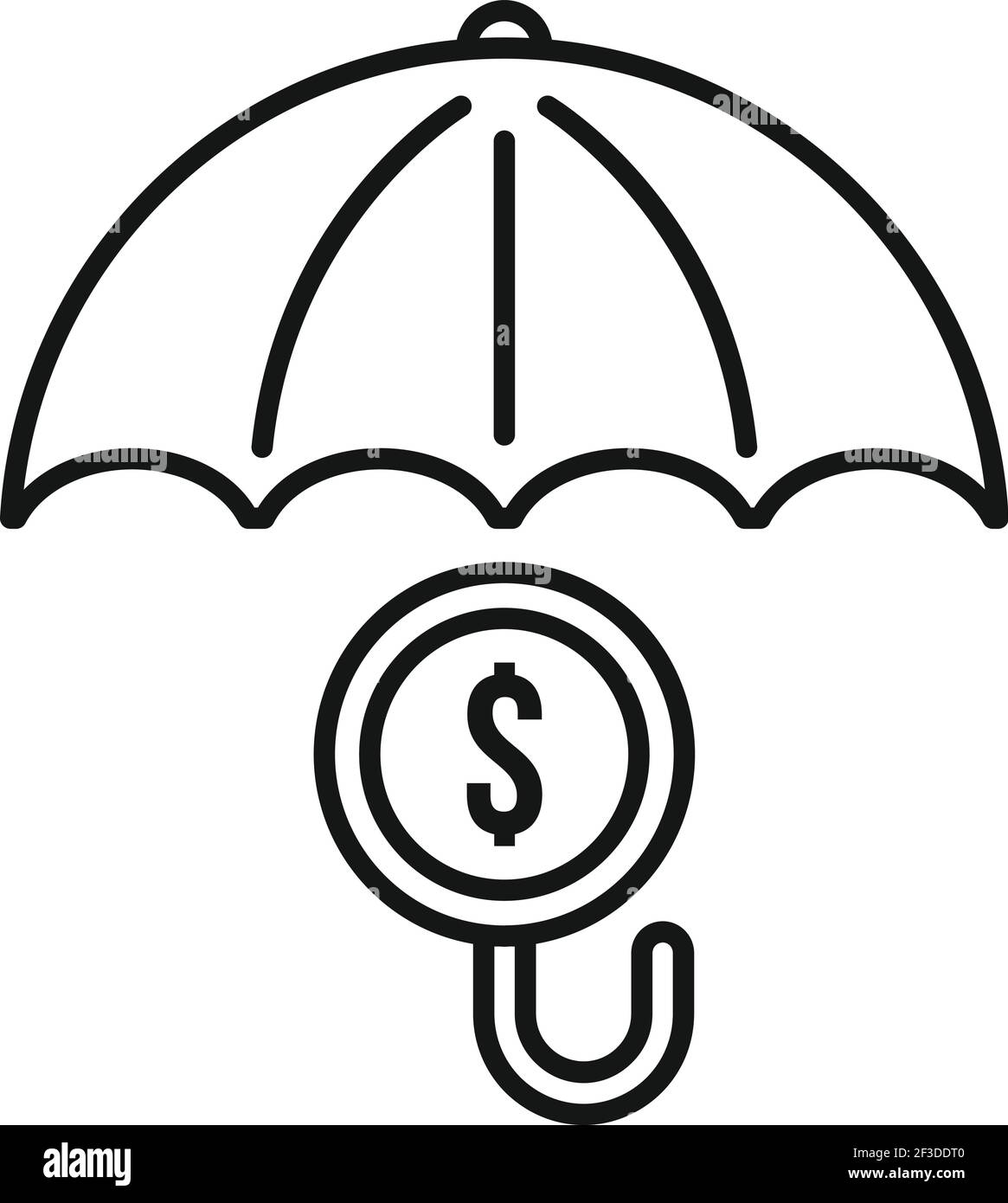 Protect money icon, outline style Stock Vector Image & Art - Alamy