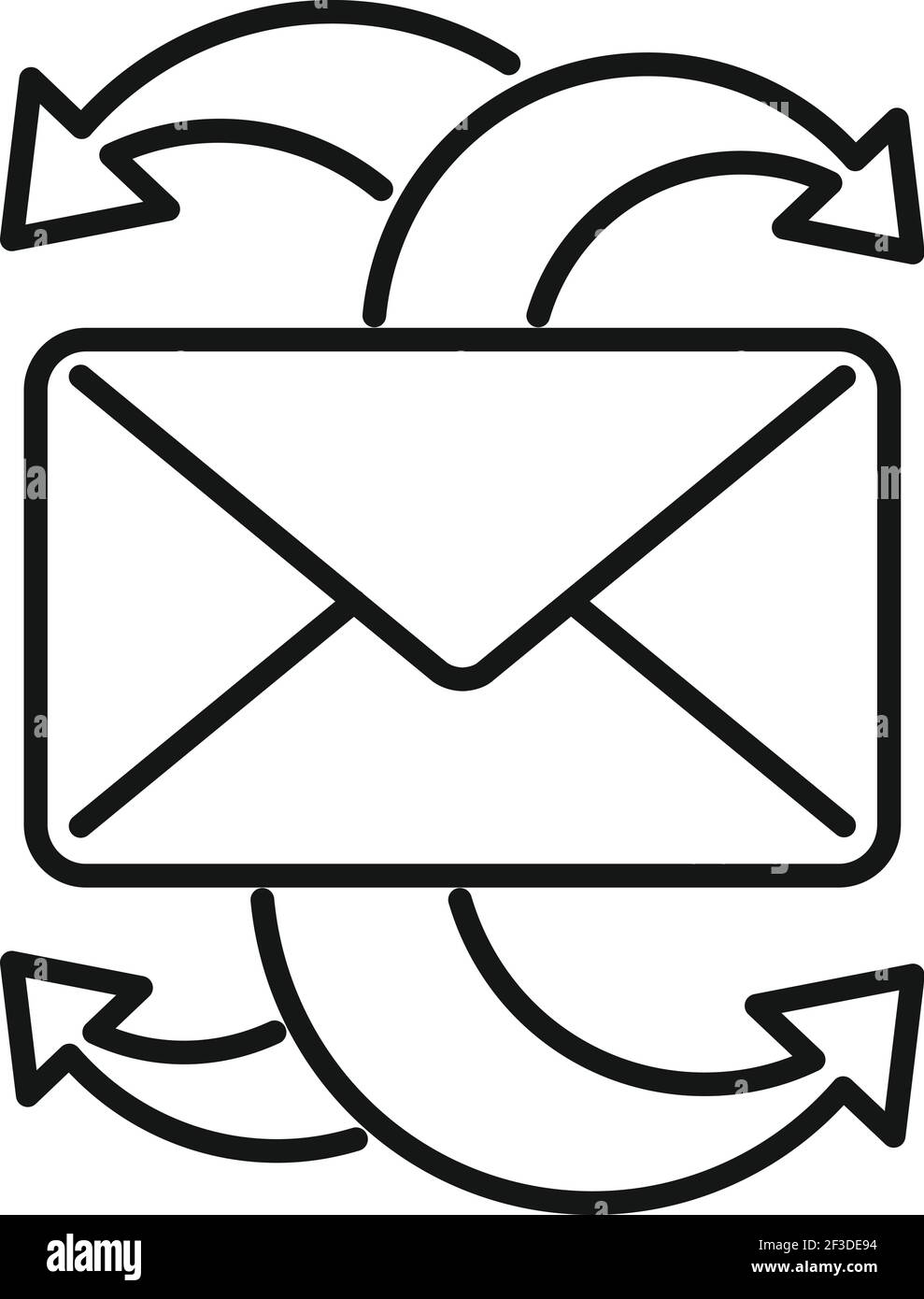 Restructuring email icon, outline style Stock Vector Image & Art - Alamy