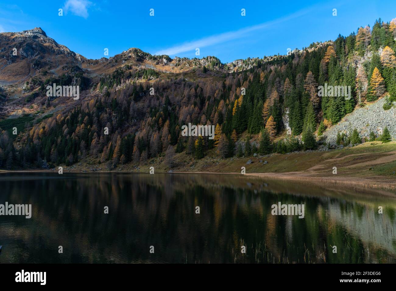 Small Lake In The Alps Stock Photo - Alamy