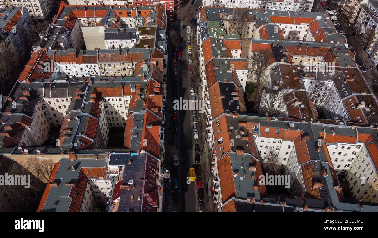Berlin apartment blocks aerial hi-res stock photography and images - Alamy