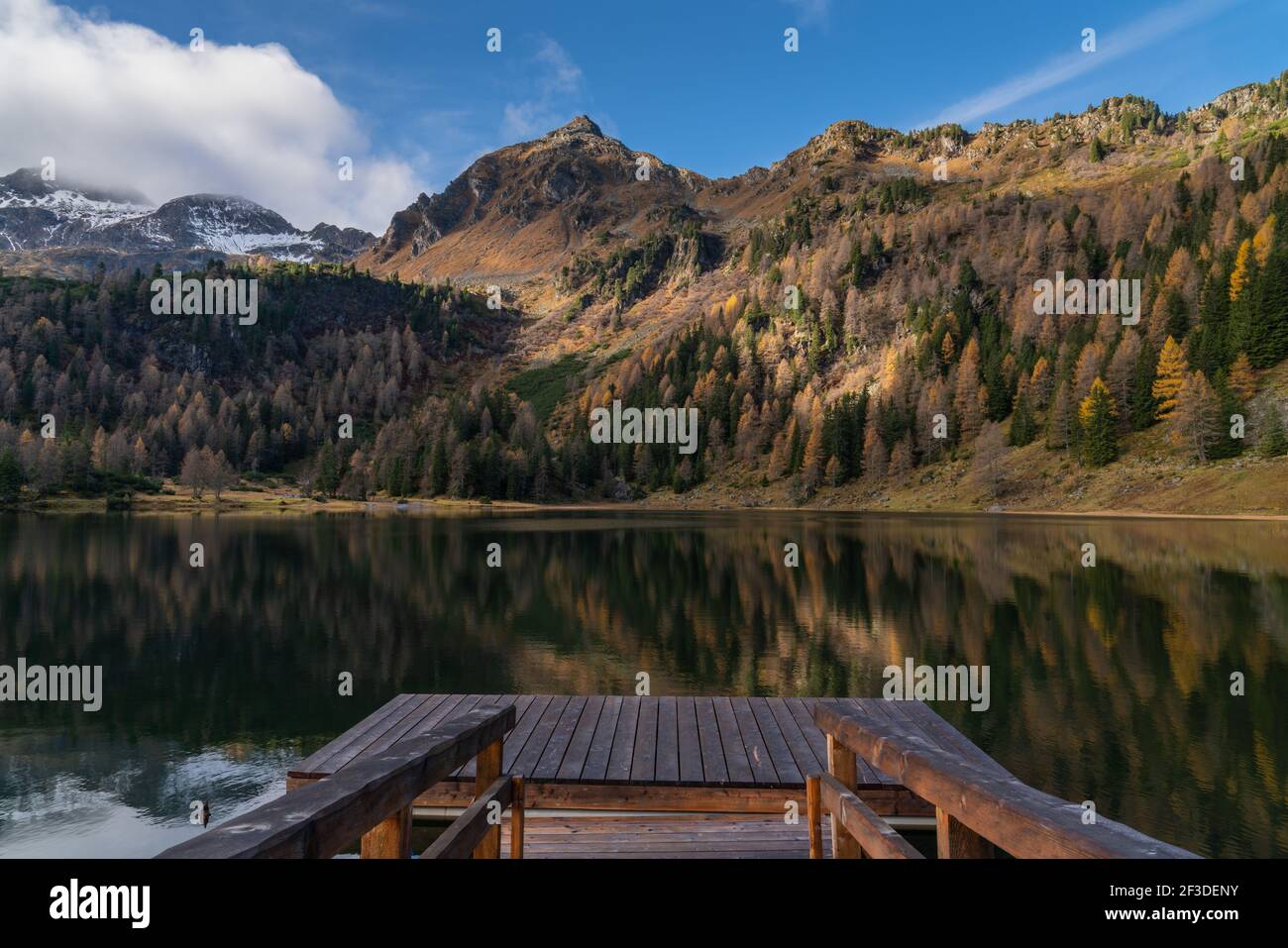 Small Lake In The Alps Stock Photo - Alamy