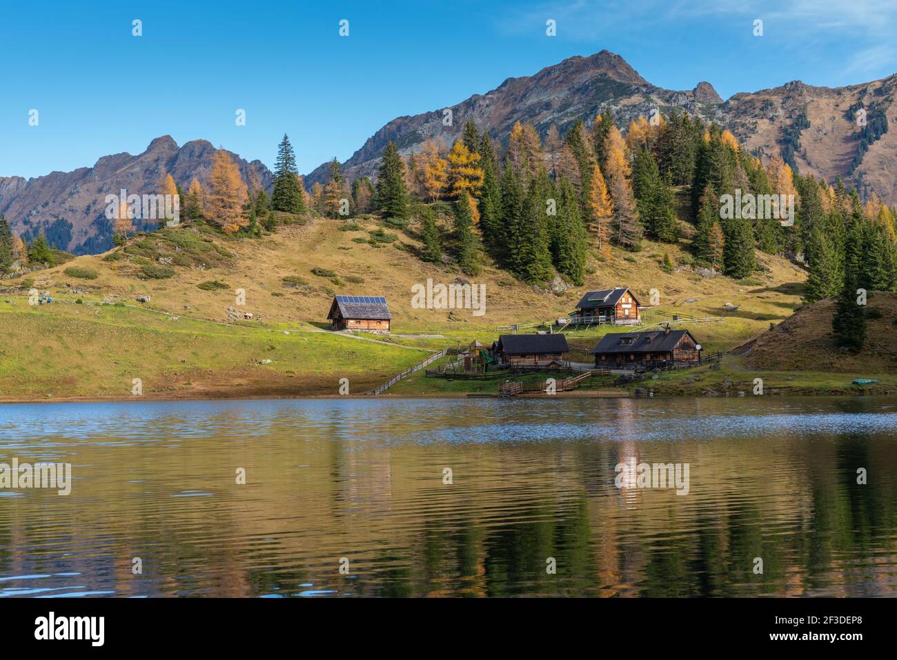 Small Lake In The Alps Stock Photo - Alamy