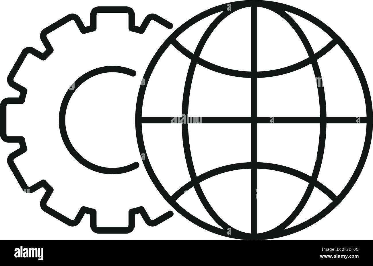 Global restructuring icon, outline style Stock Vector Image & Art - Alamy