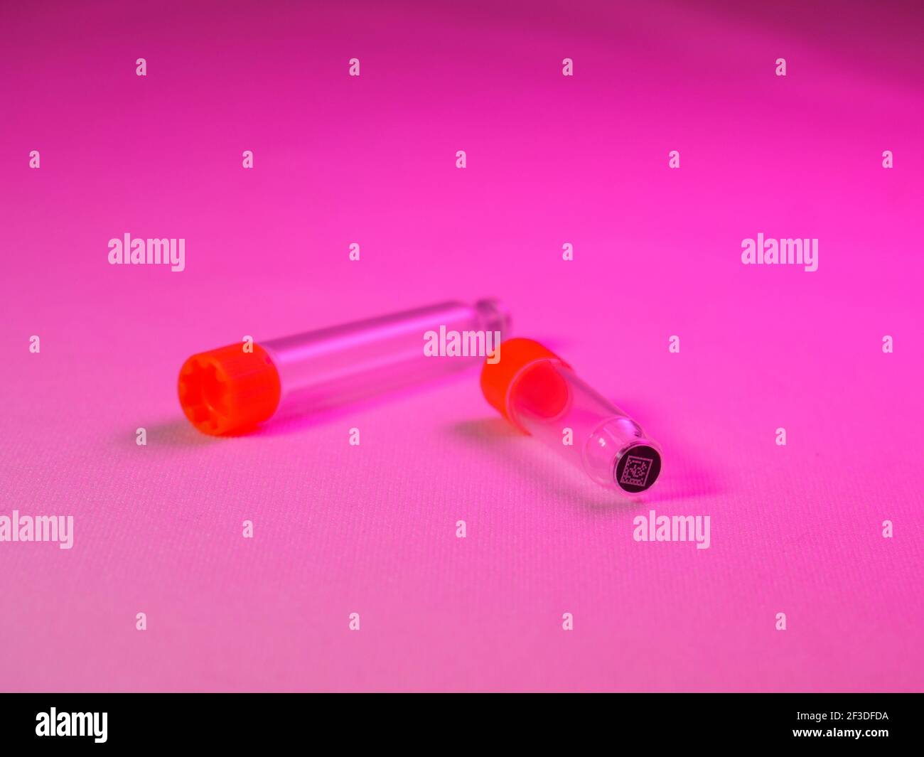 2D barcoded tubes for biological sample storage Stock Photo - Alamy