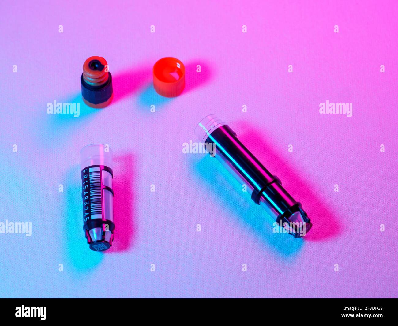 Jacketed 2D barcoded biological sample tubes. Internally threaded on ...