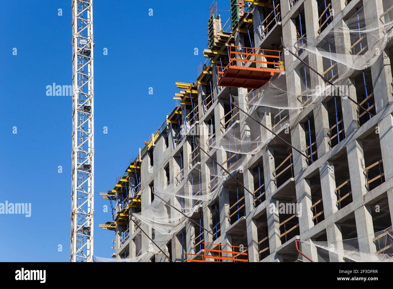 Multi-storey building under construction (new residential complex ...