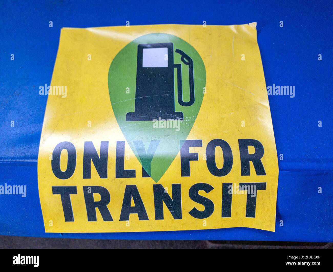 Budapest, Hungary - February 20, 2021: Only For Transit Label Sticker ...