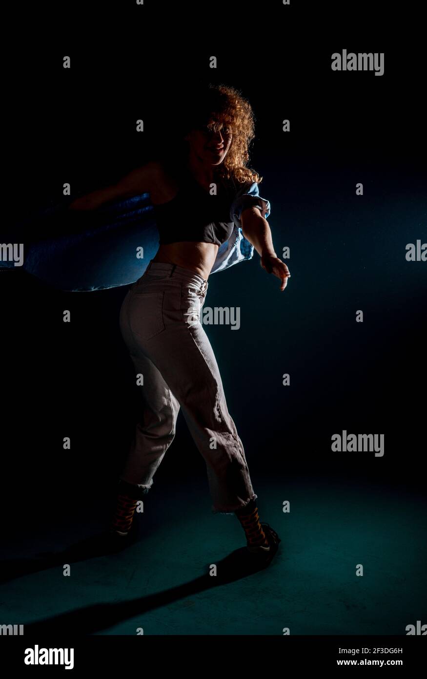 Artistic dance moves performed by an young sporty girl Stock Photo - Alamy