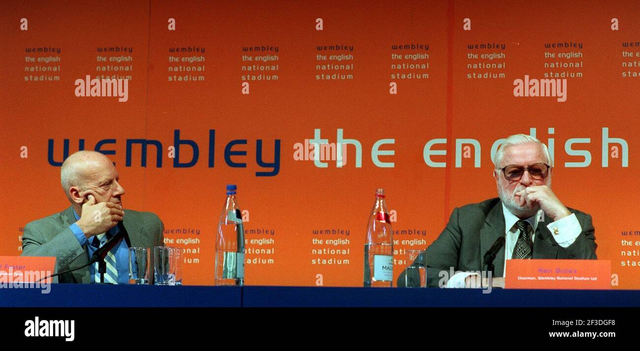 Lord Foster and Ken Bates New Wembley Stadium Nov 1999Lord Foster and ...