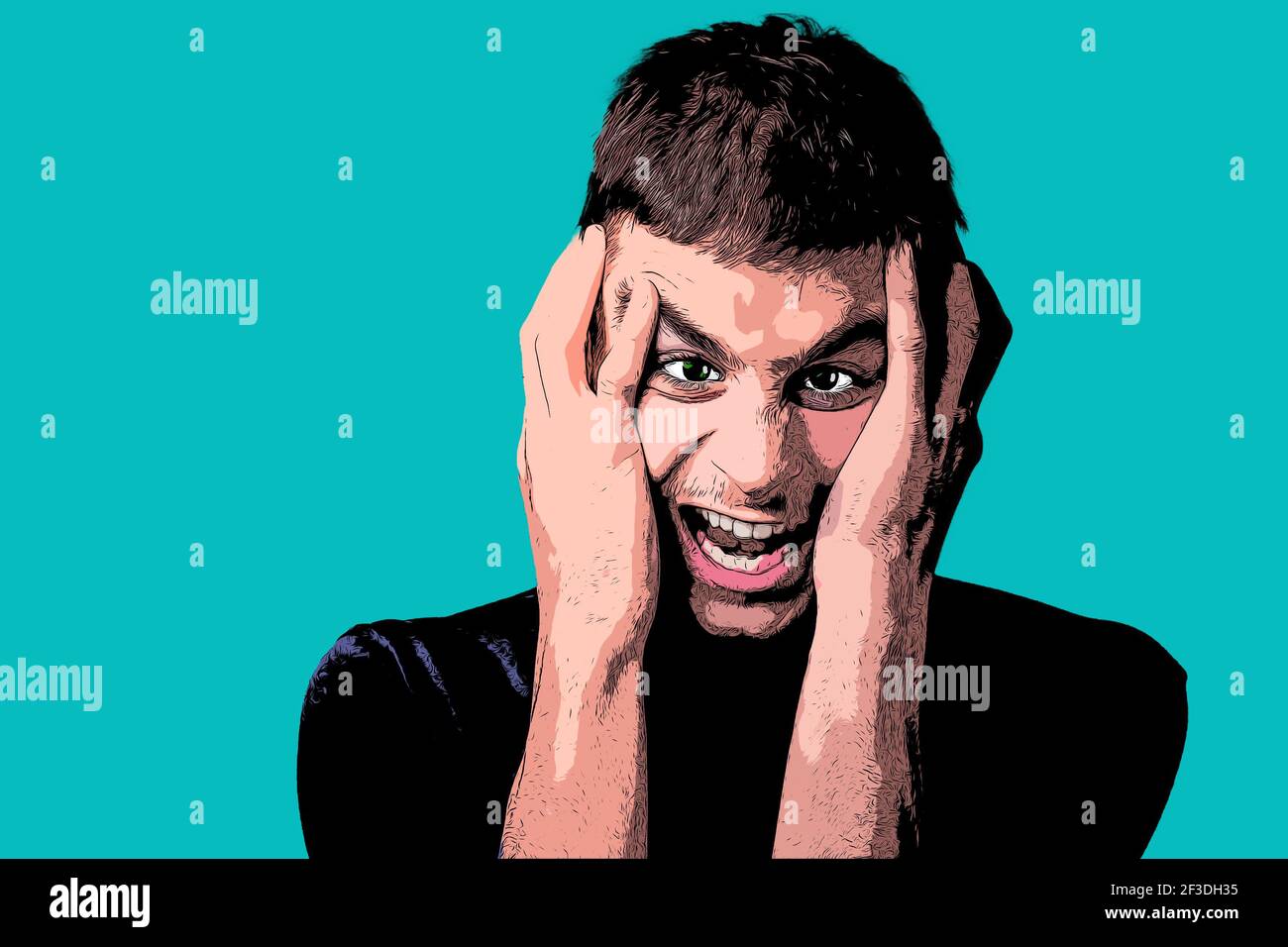 Cartoon confused man hi-res stock photography and images - Alamy
