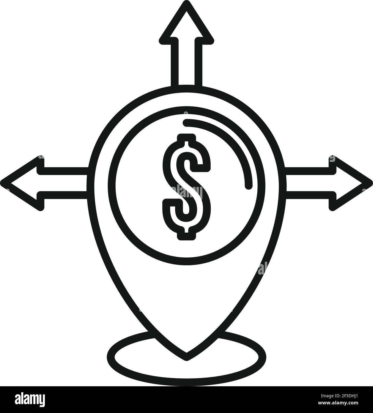 Financial restructuring icon, outline style Stock Vector Image & Art ...