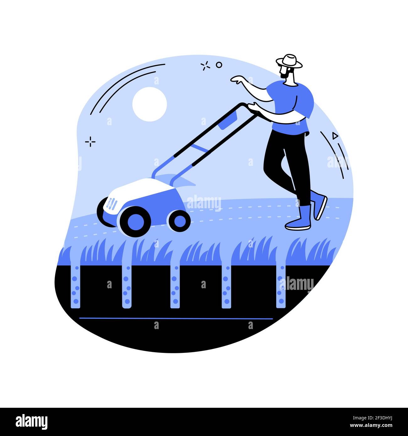 Lawn aeration abstract concept vector illustration Stock Vector Image ...