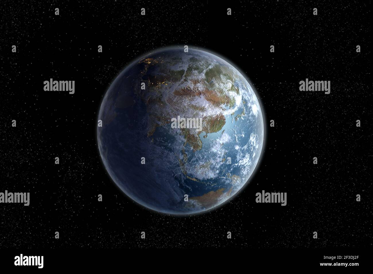 Earth globe showing pacific ocean hi-res stock photography and images ...
