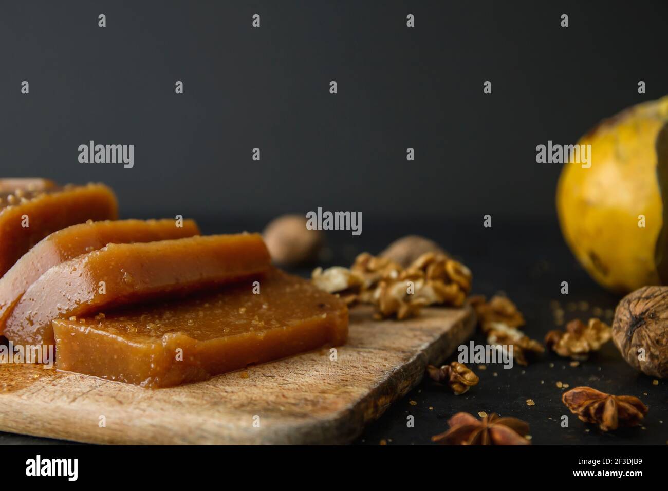 Homemade quince candy sliced, traditional spanish dessert Stock Photo ...