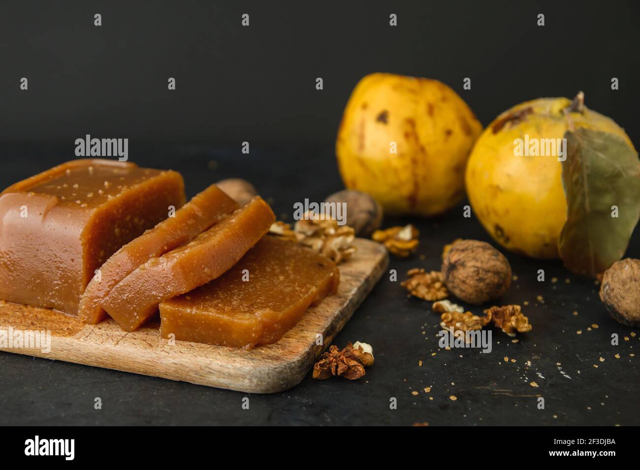 Homemade quince candy sliced, traditional dish in Spain Stock Photo - Alamy